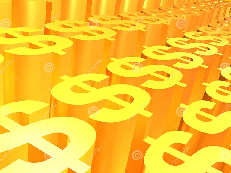 Dollar gold sign stock illustration. Illustration of symbol - 747920
