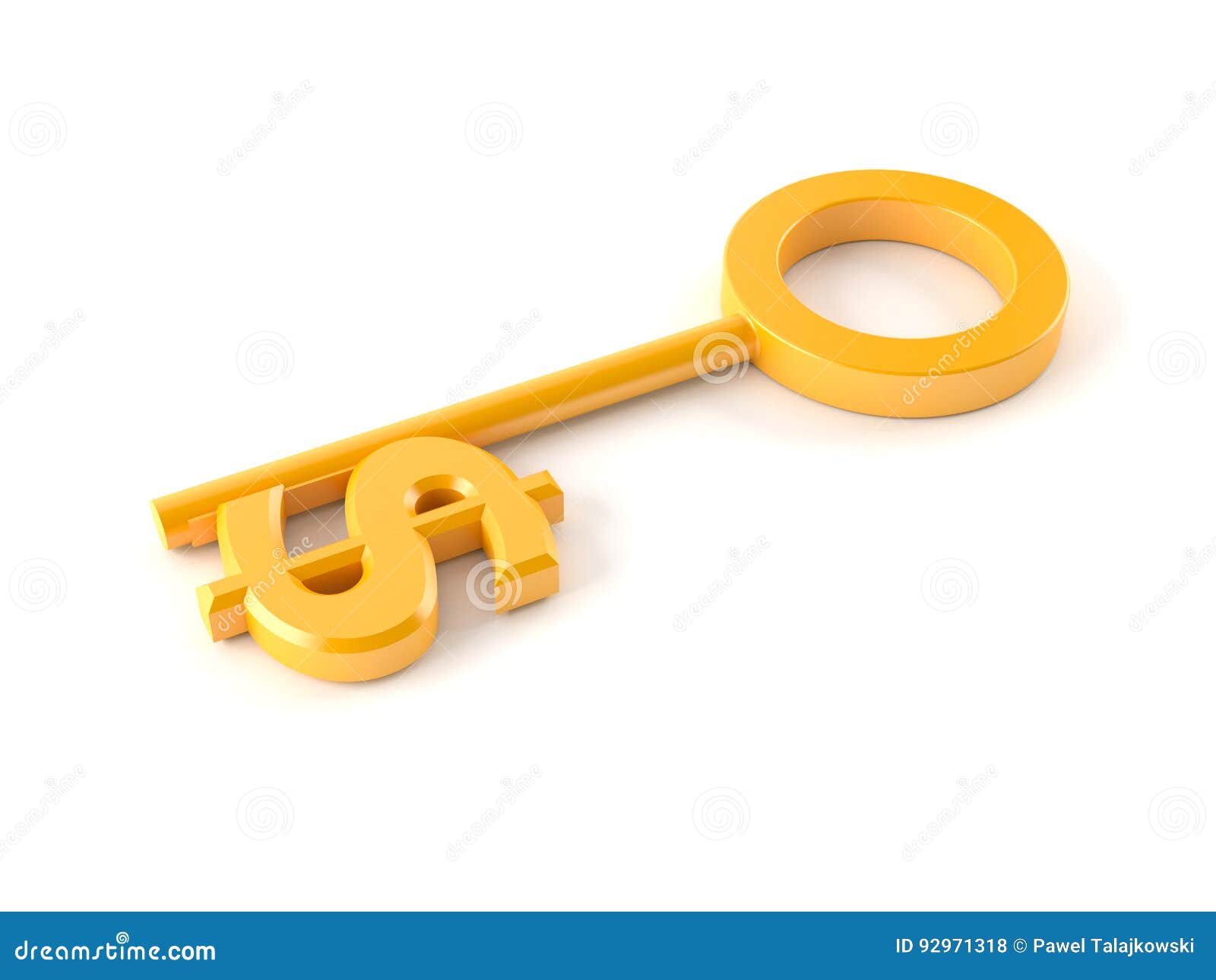 Dollar golden key stock illustration. Illustration of keys - 92971318