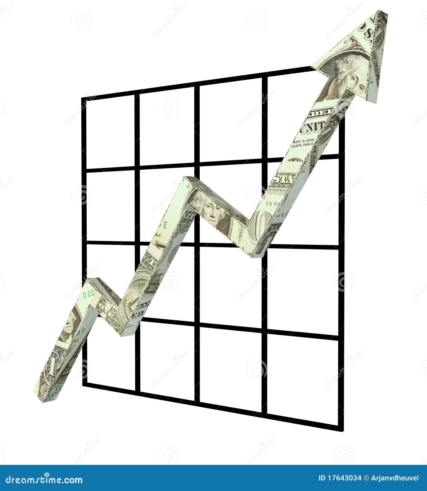 Dollar graph stock illustration. Illustration of barrel - 17643034