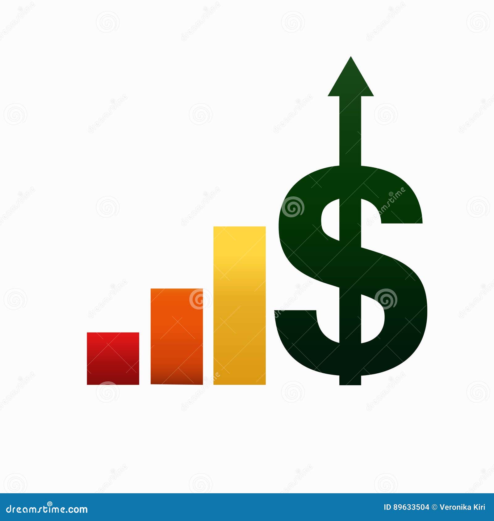 Dollar graph stock vector. Illustration of forex, contribution - 89633504