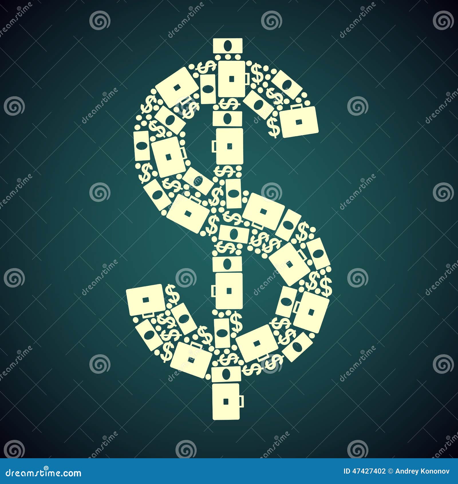 Dollar green pattern stock vector. Illustration of textiles - 47427402