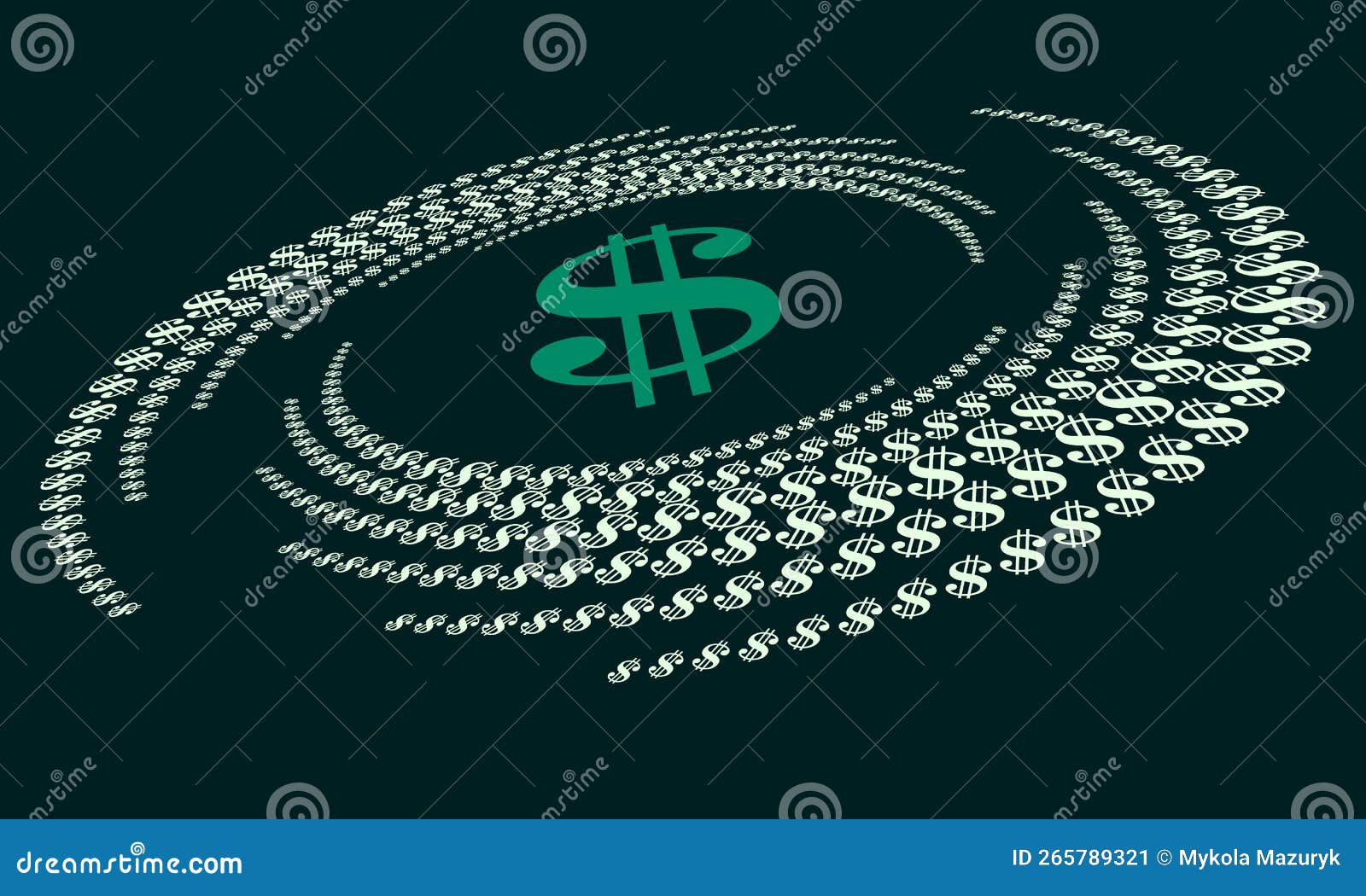 Dollar Green Sign in Circle Form. Halftone Effect with US Currency Sign ...