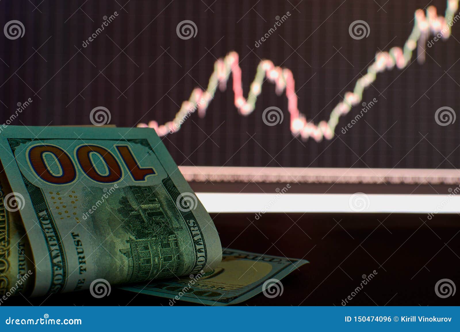 The Dollar is Growing Chart and a Snapshot Stock Photo - Image of ...
