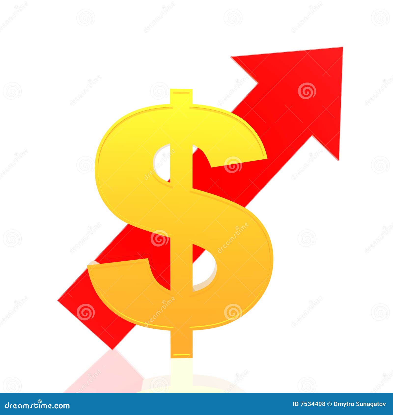 Dollar growth stock illustration. Illustration of growth - 7534498