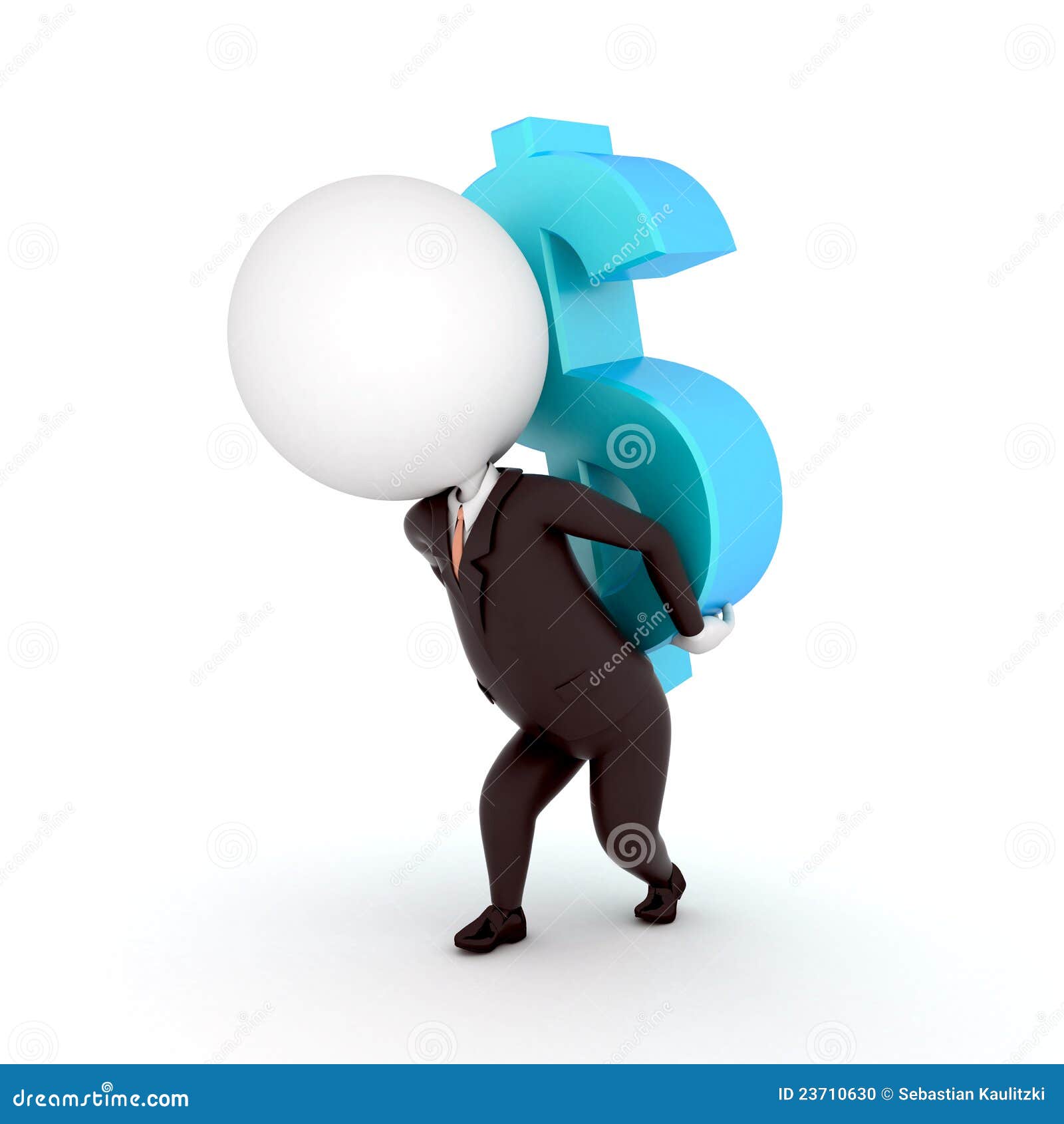 Dollar guy stock illustration. Illustration of abstract - 23710630