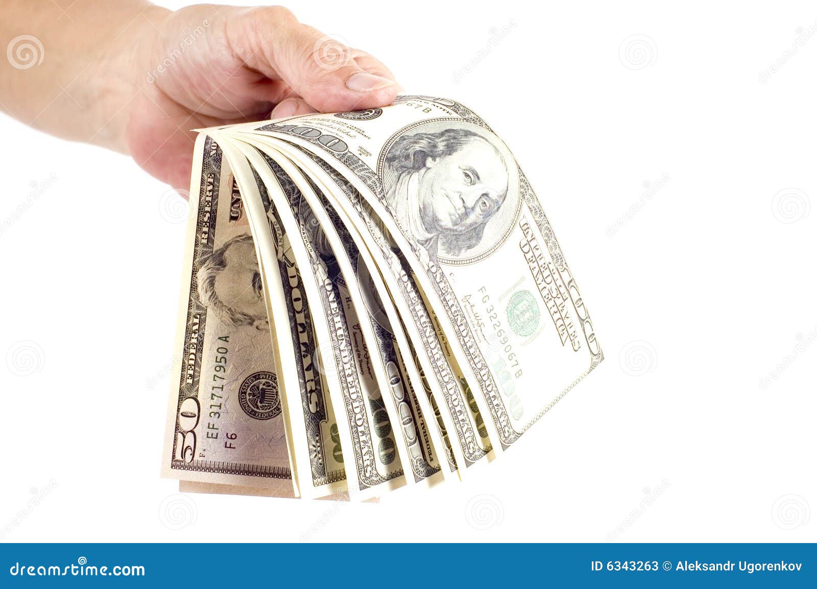 Dollar in hand stock image. Image of hand, handful, business - 6343263