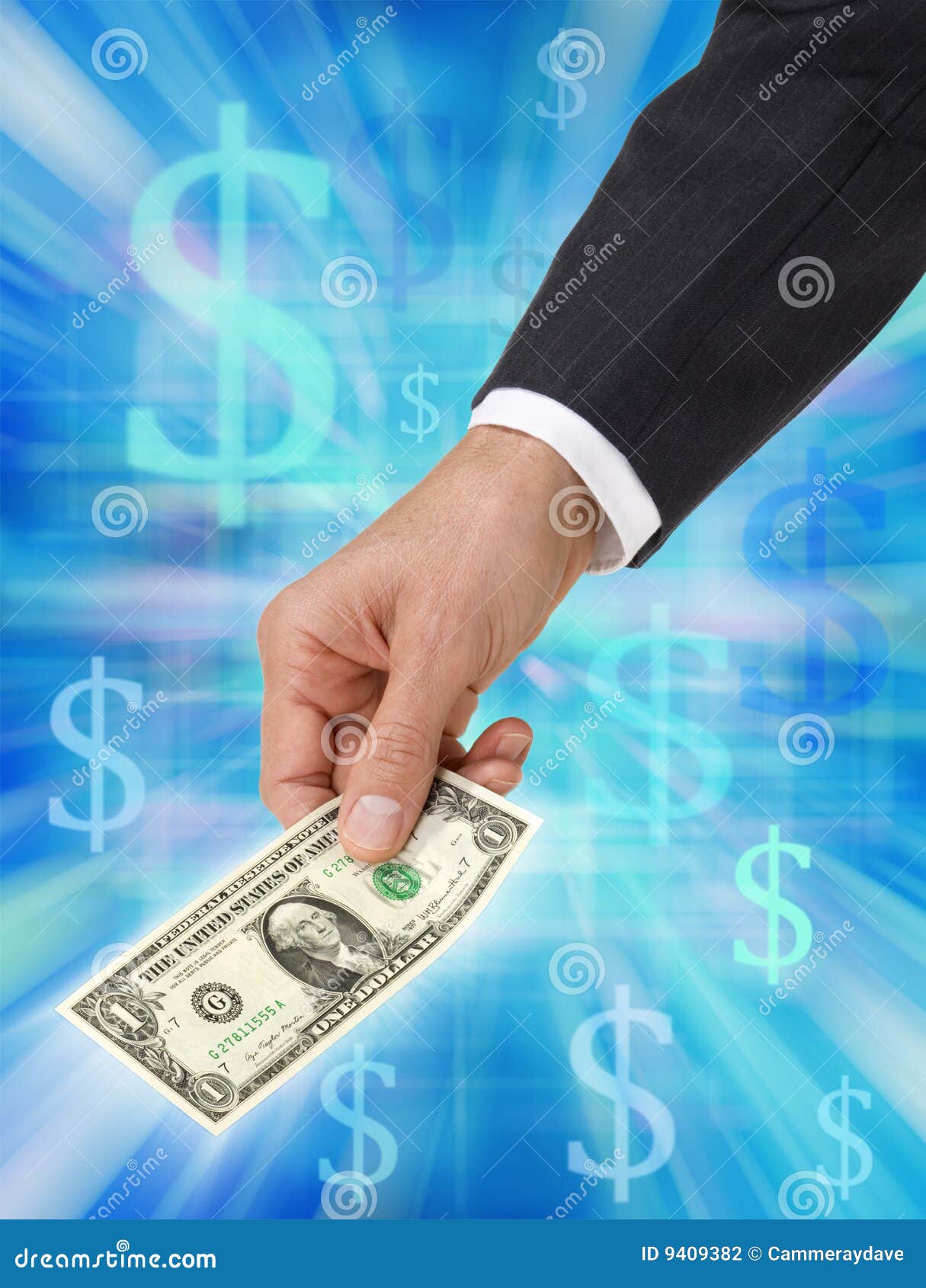 Dollar Hand Business Money stock photo. Image of hold - 9409382