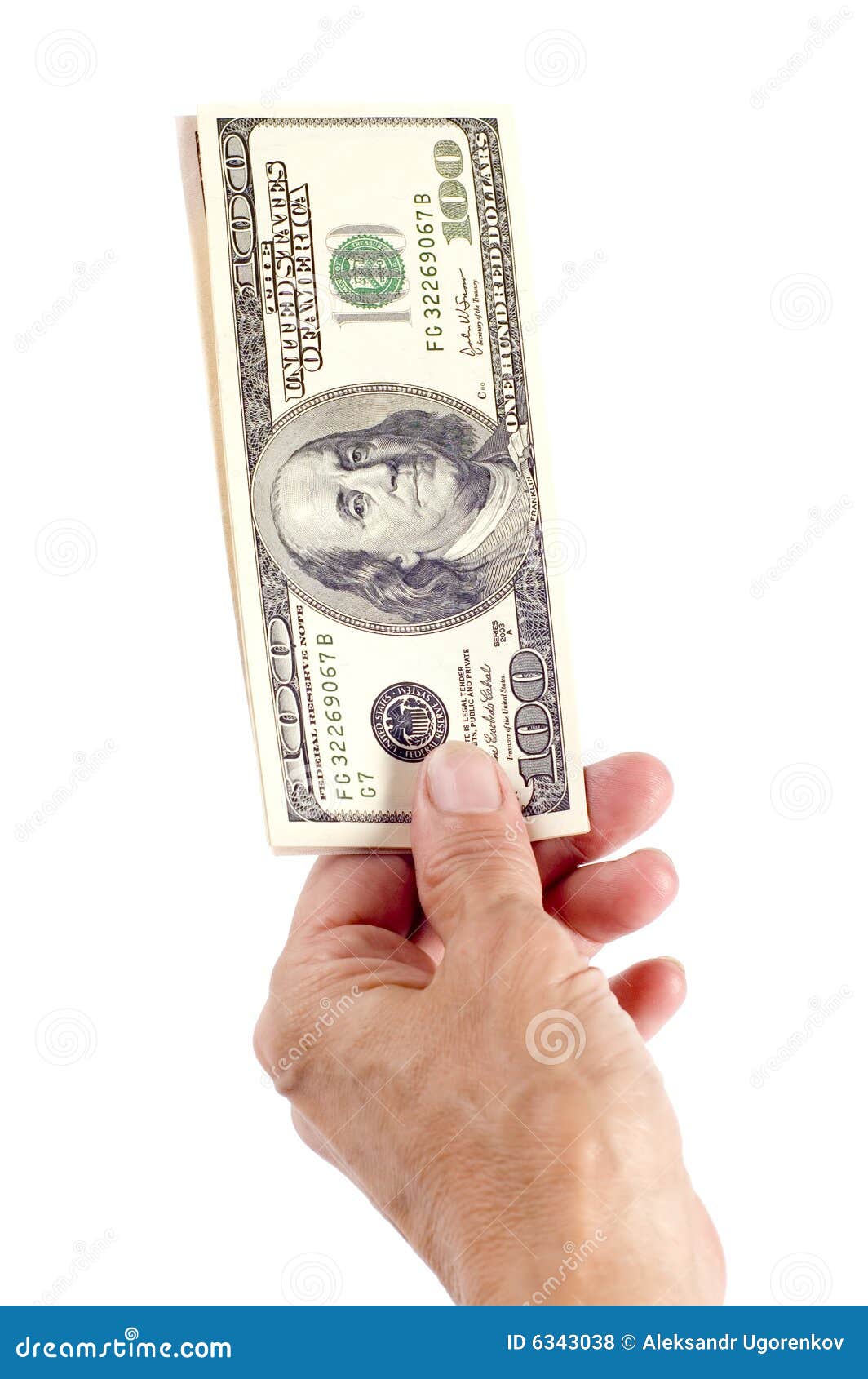 Dollar in hand close up stock photo. Image of bills, finance - 6343038