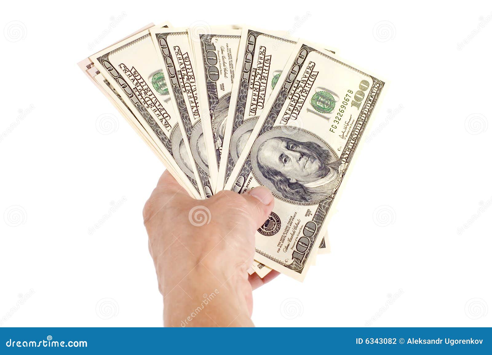 Dollar in hand macro stock photo. Image of hold, nail - 6343082