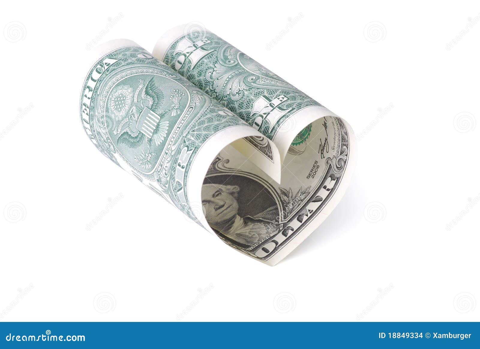 Dollar heart stock photo. Image of notes, paper, isolated - 18849334