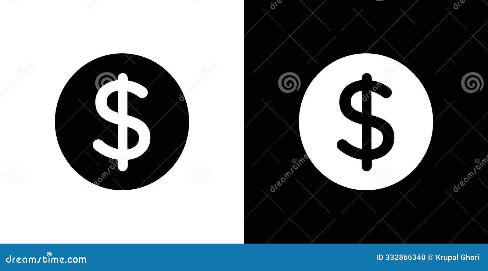 Dollar Icon Logo Set Vector Stock Vector - Illustration of market ...