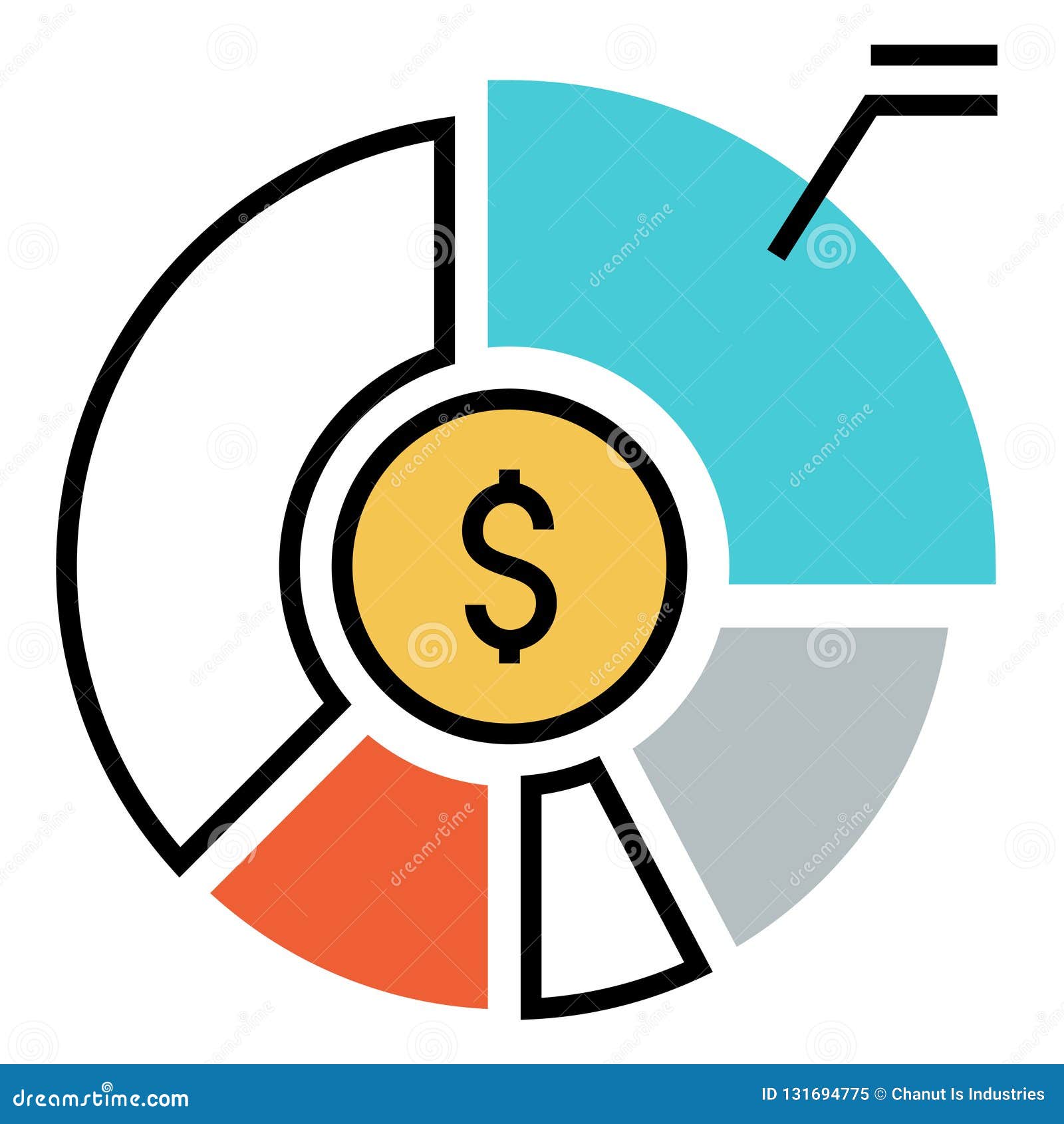 Asset Allocation FlatOutline Illustration Stock Vector - Illustration ...