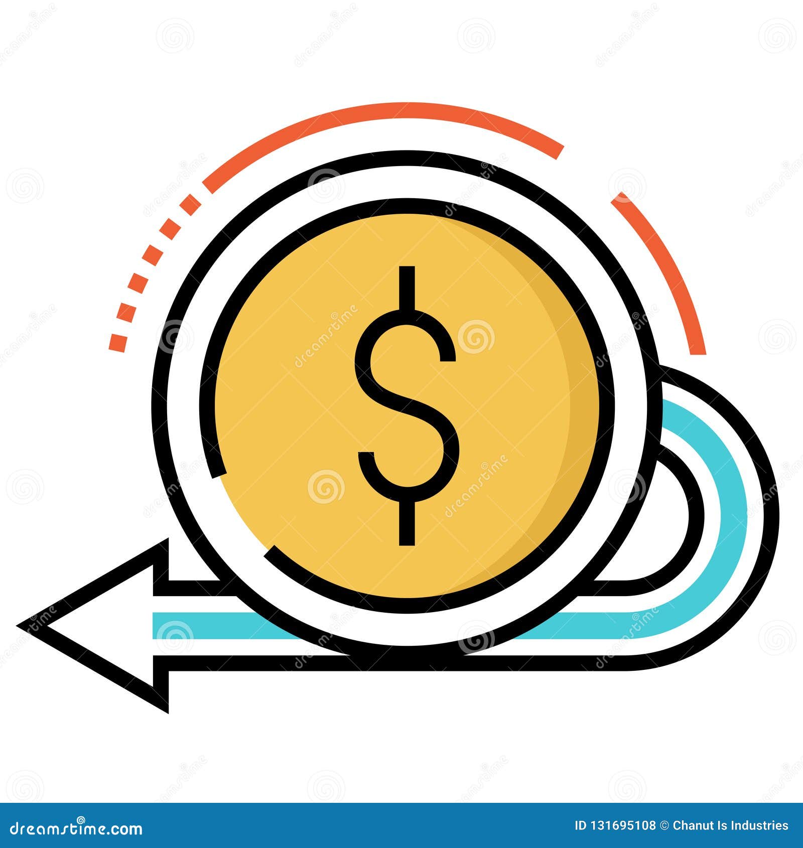 Rate of Return FlatOutline Illustration Stock Vector - Illustration of ...