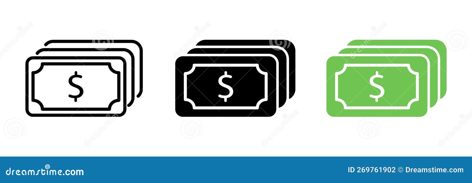 Dollar Icon Symbol Vector. Money Icon on White Background. Eps10 Stock ...