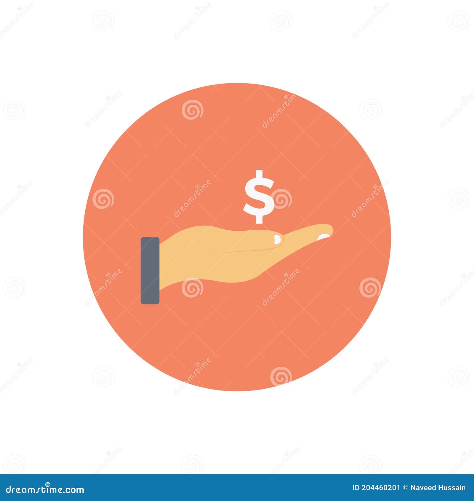 Dollar Vector Flat Color Icon Stock Vector - Illustration of financial ...
