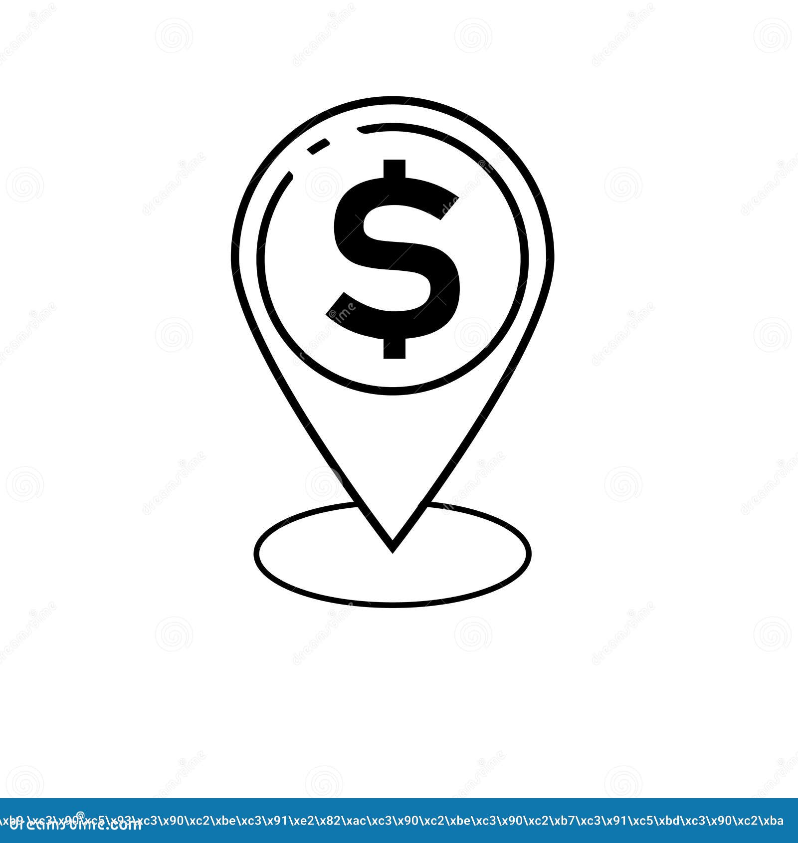 Dollar Icon on a White Background Vector Illustration Stock Vector ...