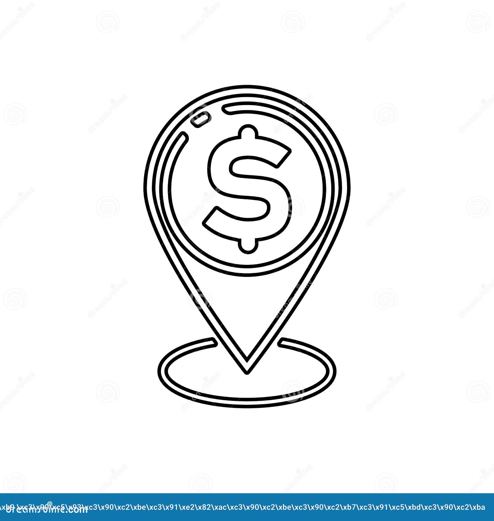 Dollar Icon on a White Background, Vector Illustration Stock Vector ...