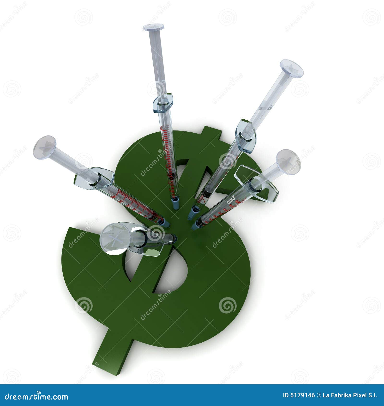 Dollar injection stock illustration. Illustration of instrument - 5179146