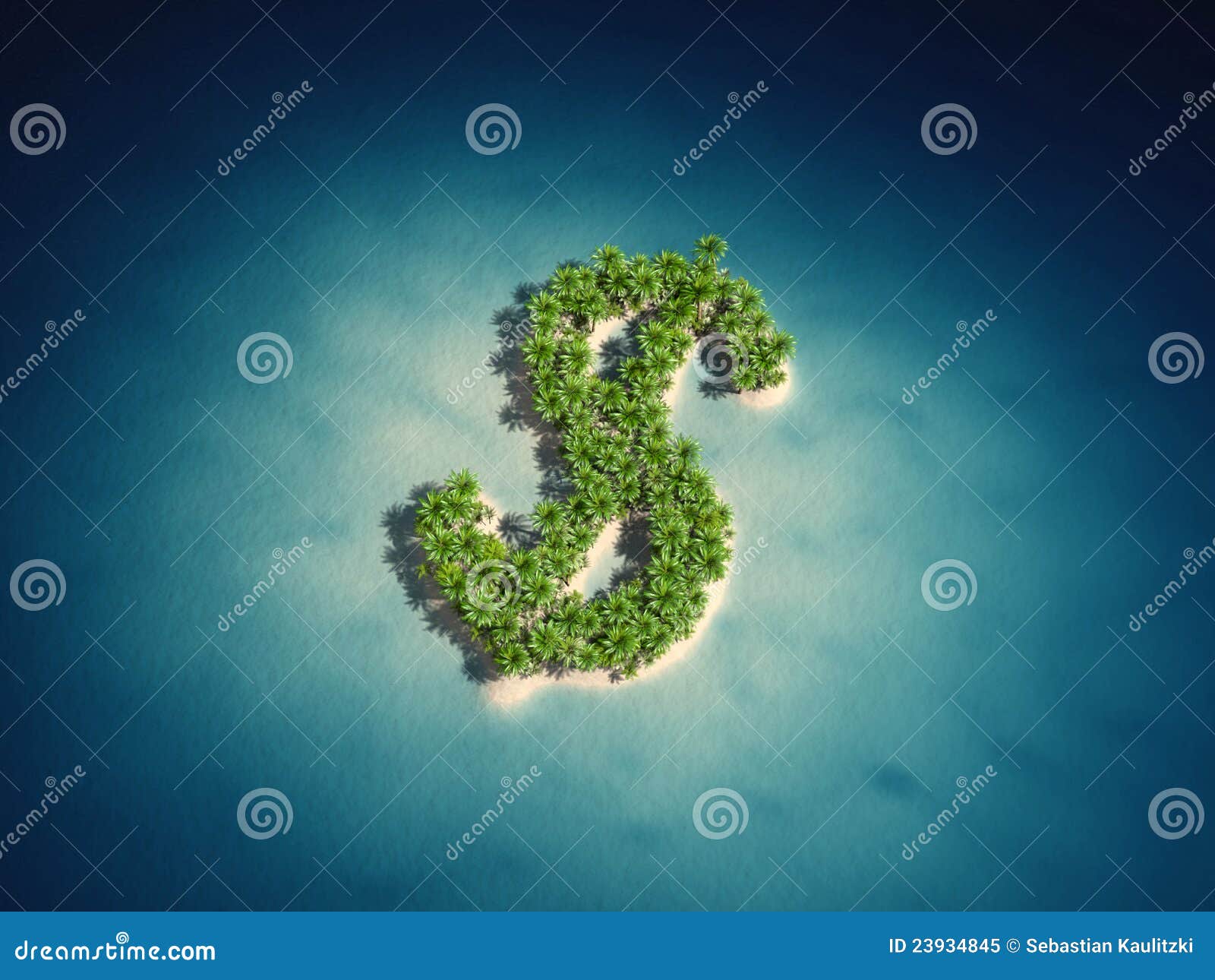 Dollar island stock illustration. Illustration of dollar - 23934845