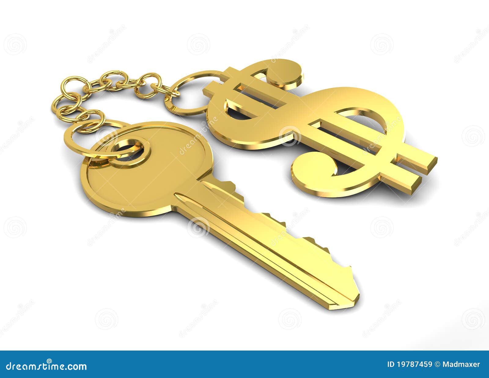 Dollar key stock illustration. Illustration of business - 19787459
