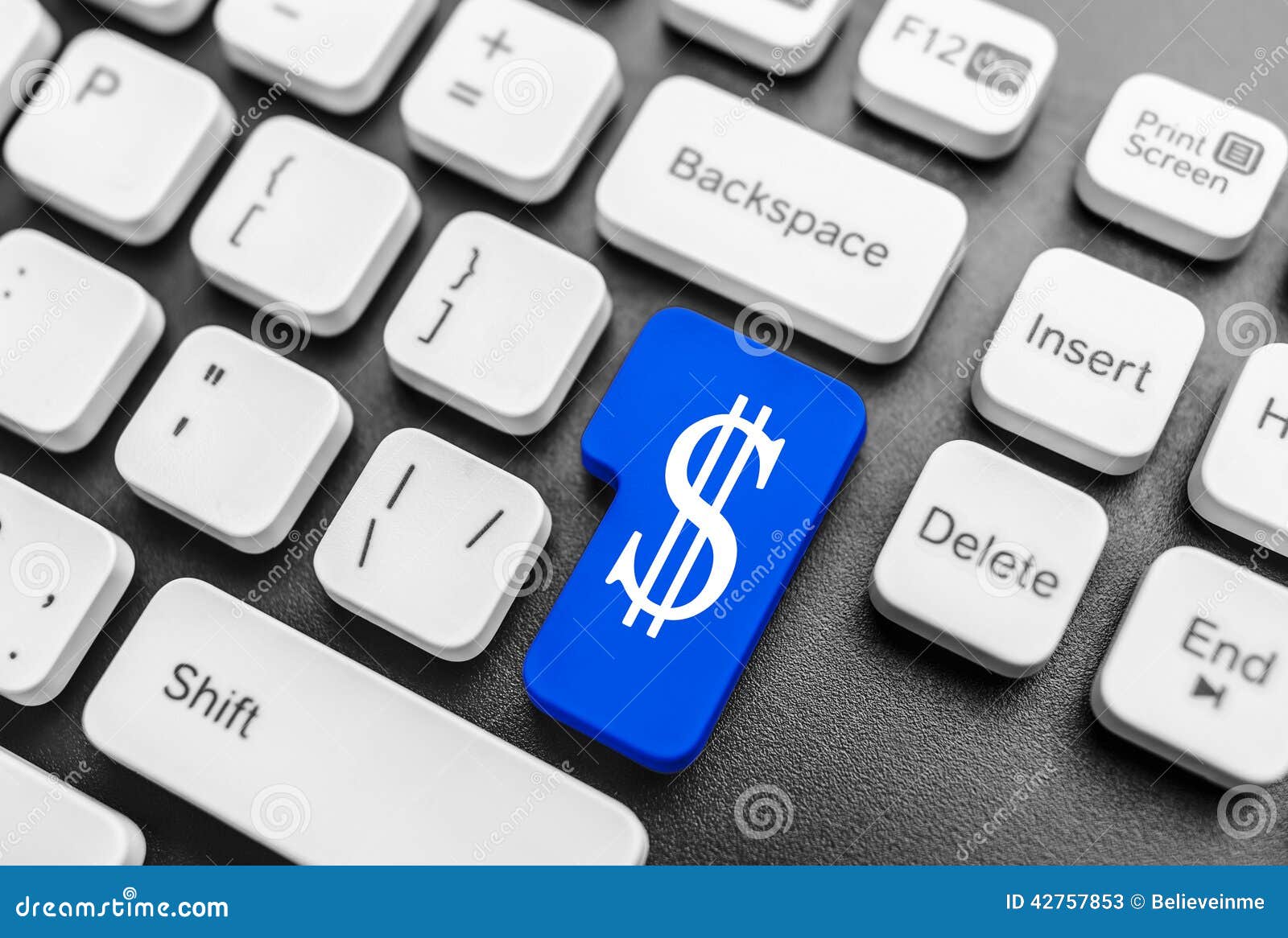 Dollar key stock image. Image of internet, signs, equipment - 42757853