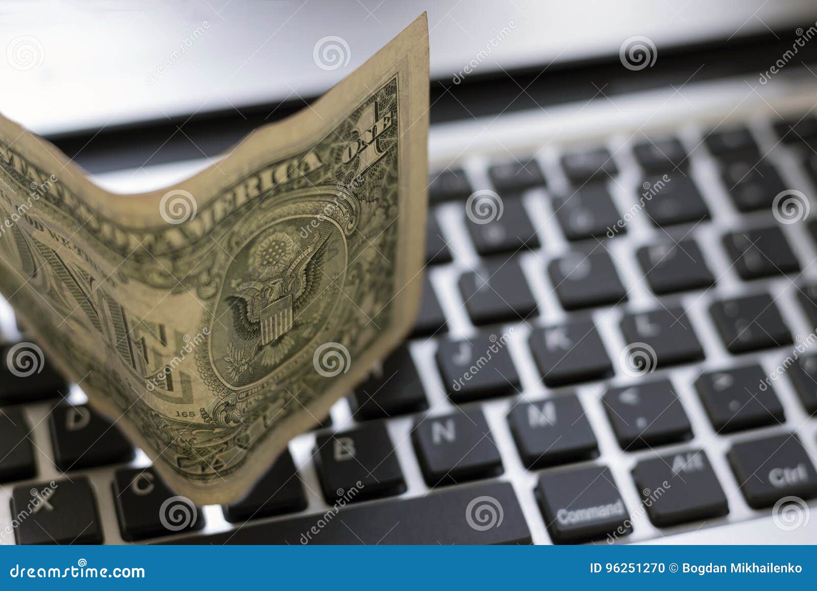 Dollar and keyboard stock photo. Image of problems, keyboard - 96251270