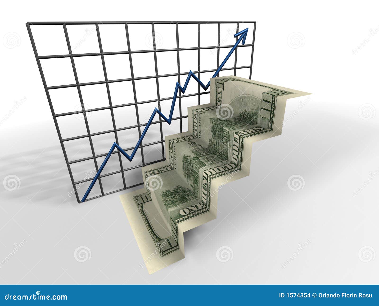 Dollar ladder stock illustration. Illustration of earnings - 1574354
