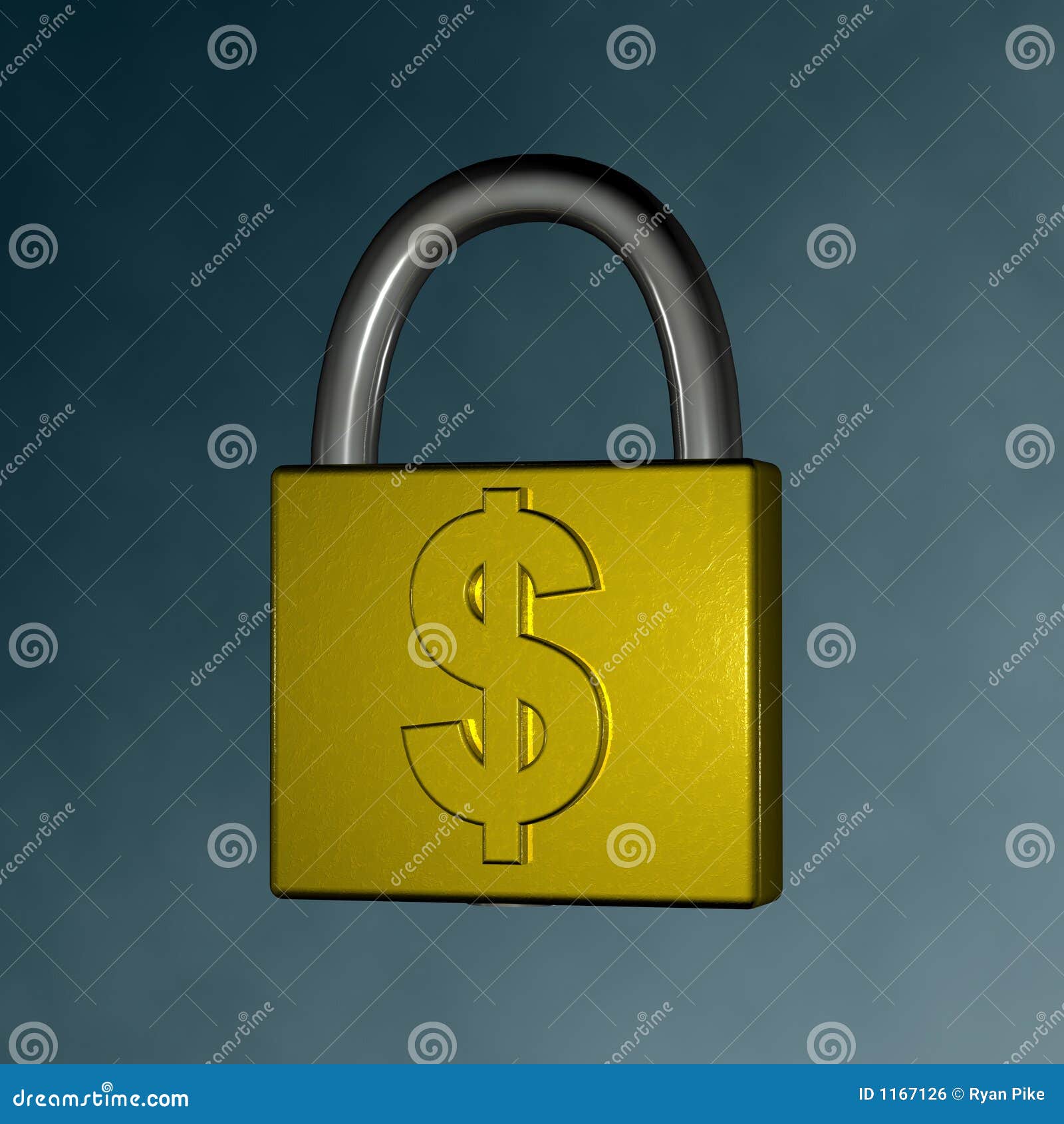 Dollar lock stock illustration. Illustration of success - 1167126