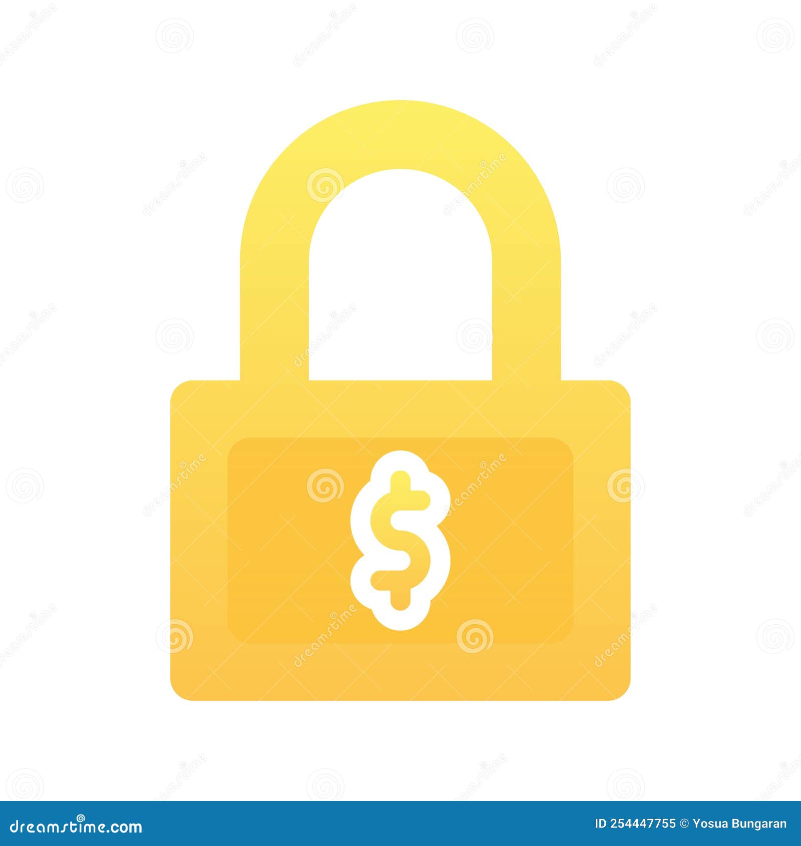 Dollar Lock Logo Gradient Design Template Icon Element Stock Vector ...