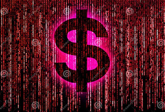 Dollar in matrix stock illustration. Illustration of dollar - 77013824