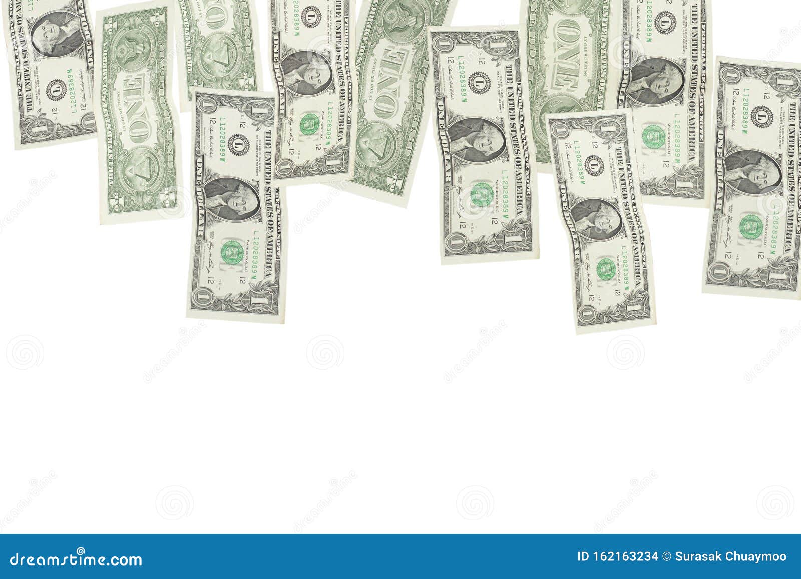 Dollar Money Isolated on White Background Stock Photo - Image of money ...