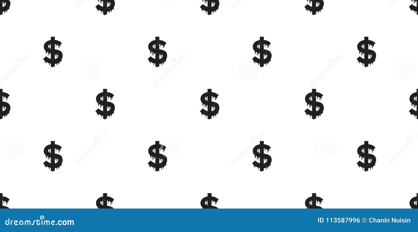 Dollar Money Seamless Pattern Icon Vector Isolated Wallpaper Background ...