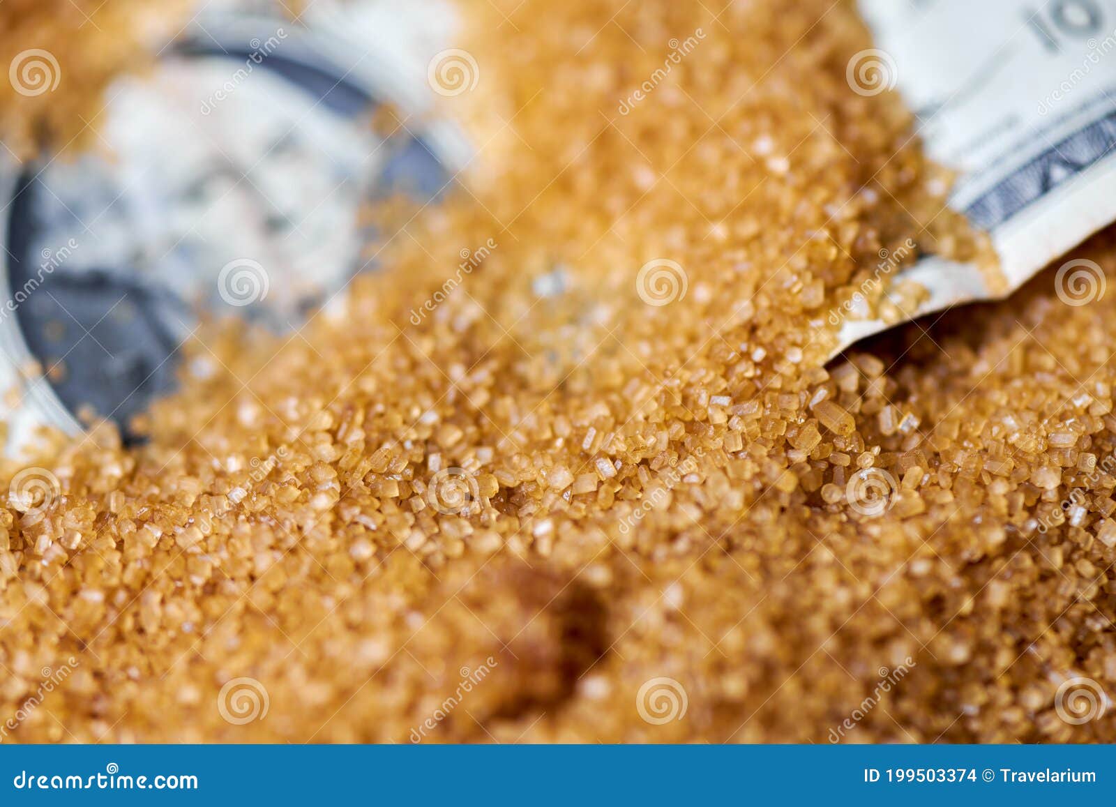 Dollar money in sugar stock photo. Image of country - 199503374