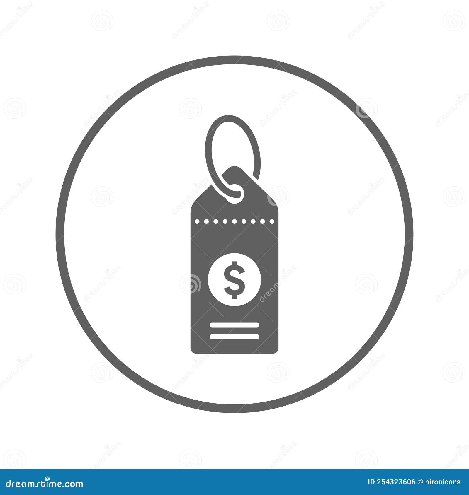 Dollar, Money, Tag Icon. Gray Vector Graphics Stock Illustration ...