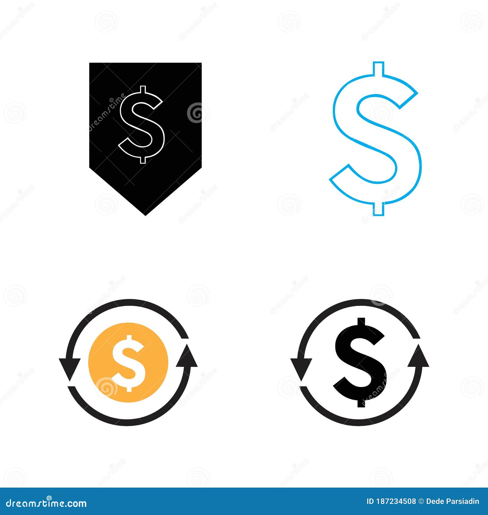 Dollar stock vector. Illustration of dollar, earning - 187234508