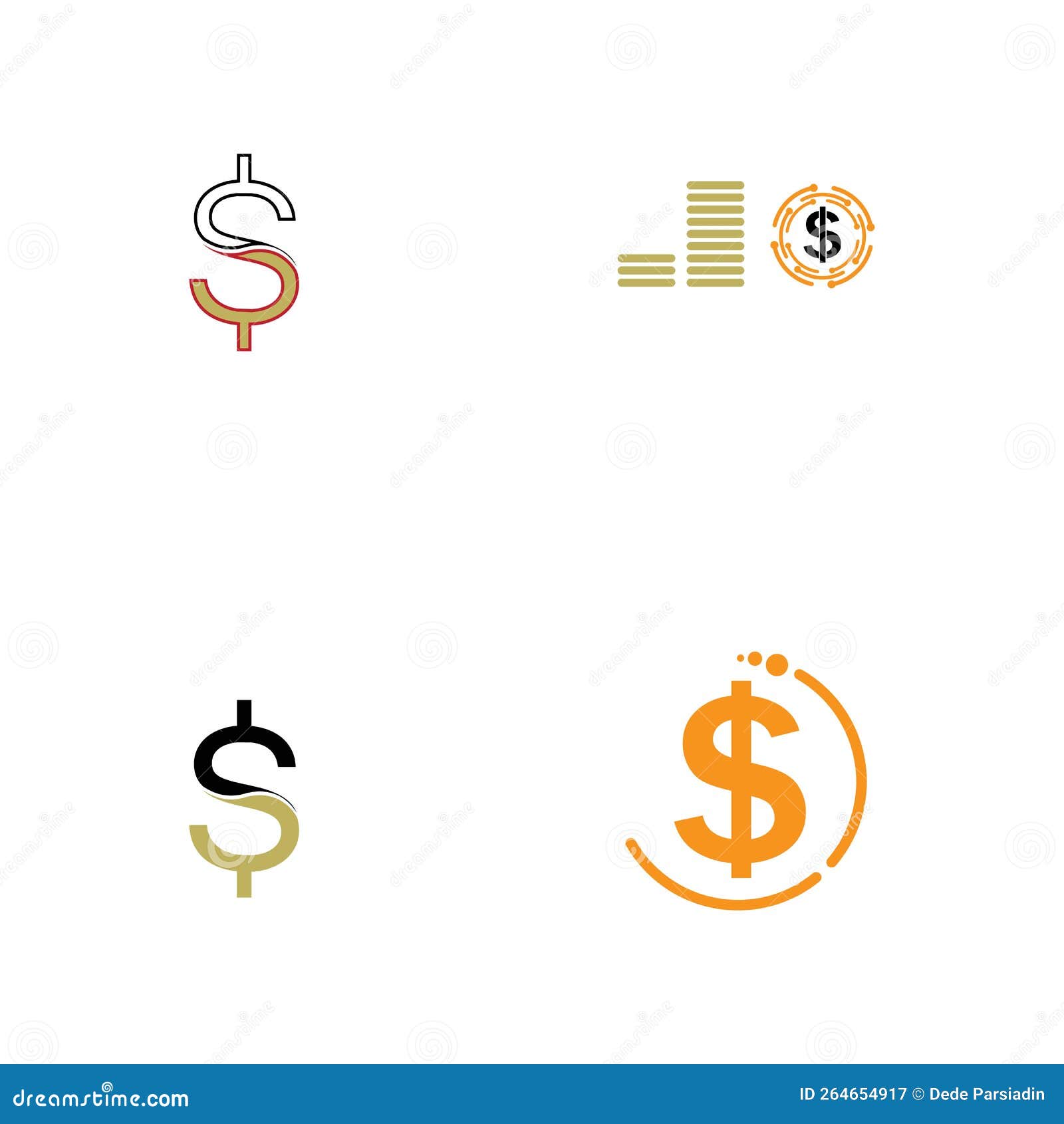 Dollar Money Vector Icon Illustration Design Template - Vector Stock ...