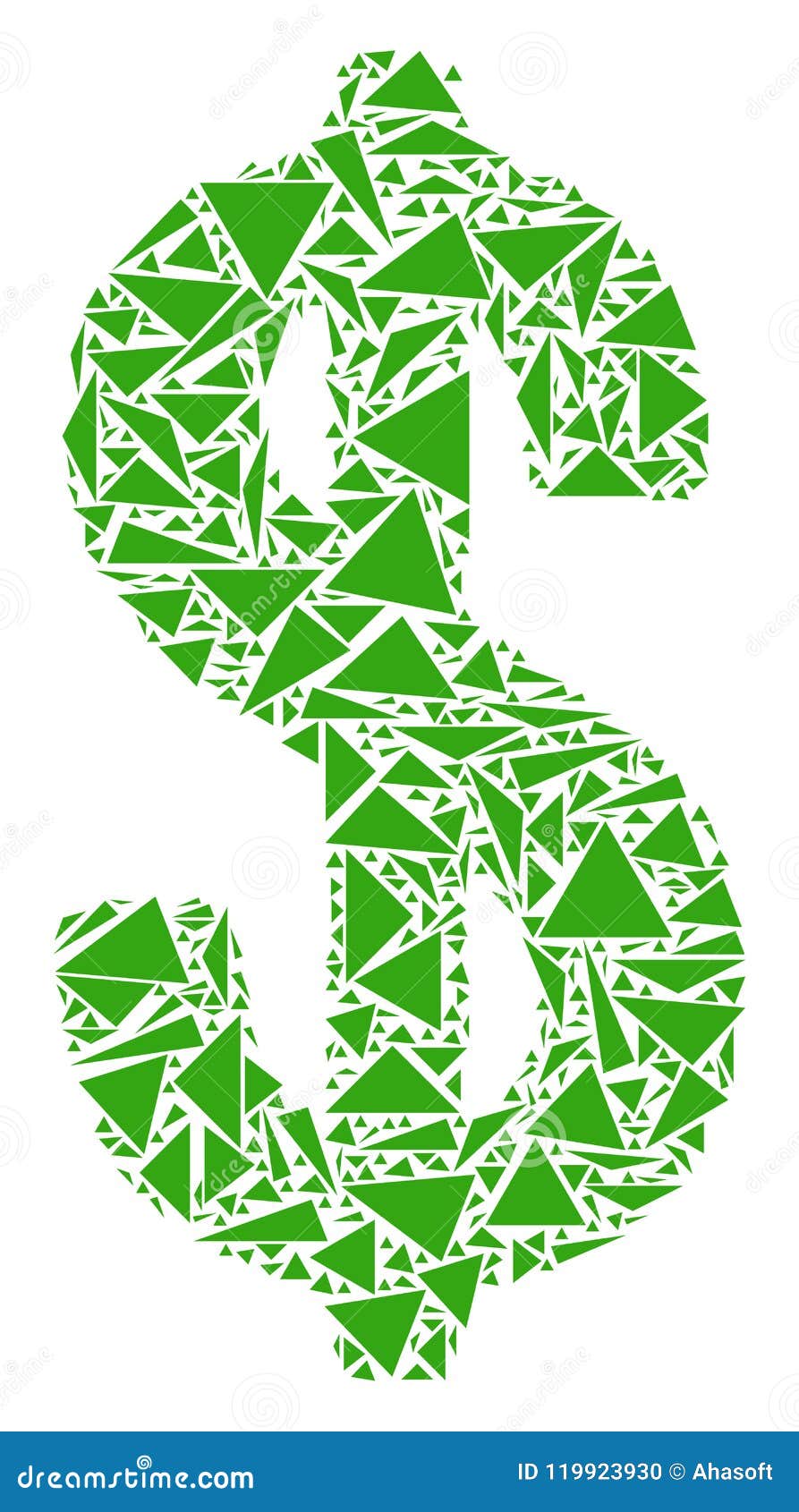 Dollar Mosaic of Triangles stock vector. Illustration of collage ...