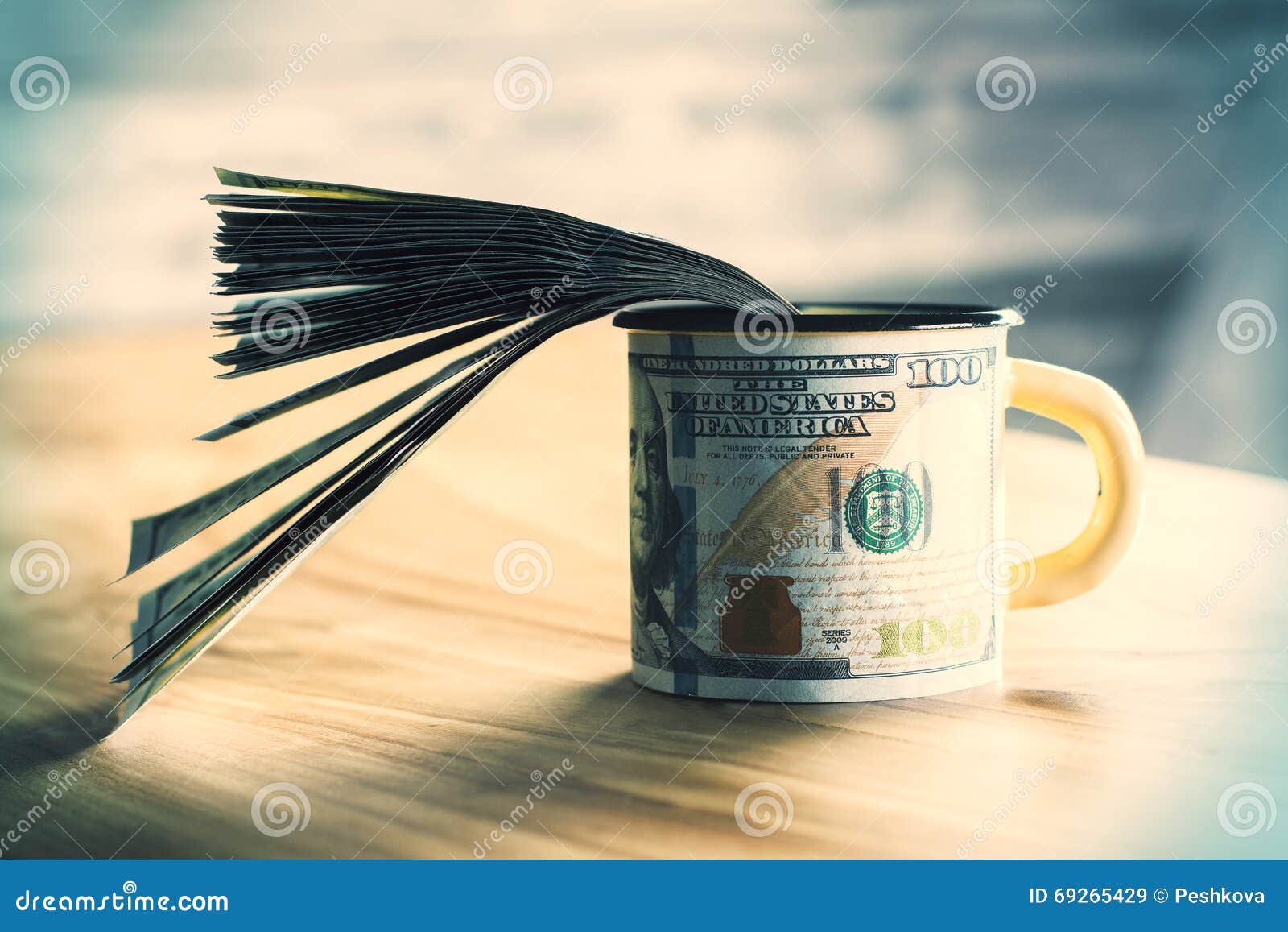 Dollar mug stock image. Image of inside, front, decoration - 69265429