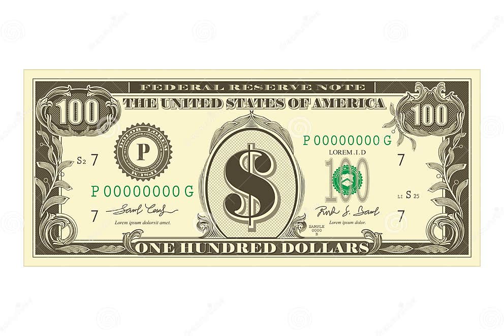 Dollar Note stock vector. Illustration of exchange, market - 23971279