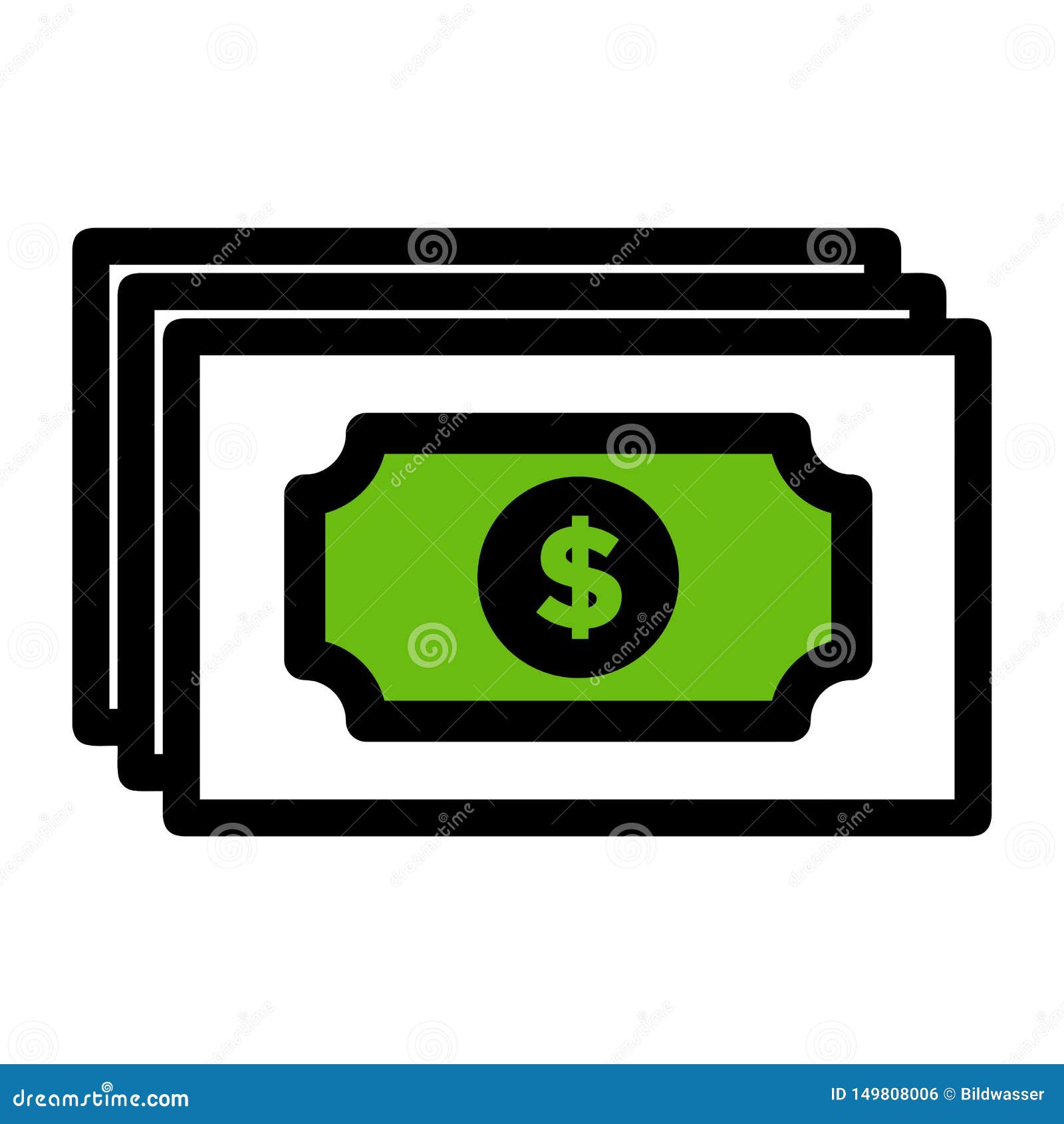 Dollar Note Icon. Eps10 Vector Stock Vector - Illustration of dollar ...