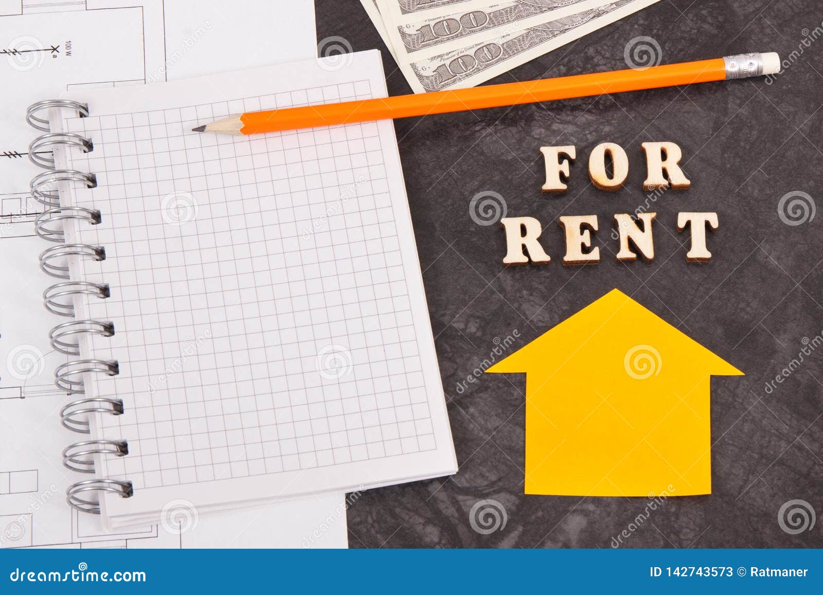 Dollar, Notepad for Notes and Electrical Diagrams, Renting House or ...