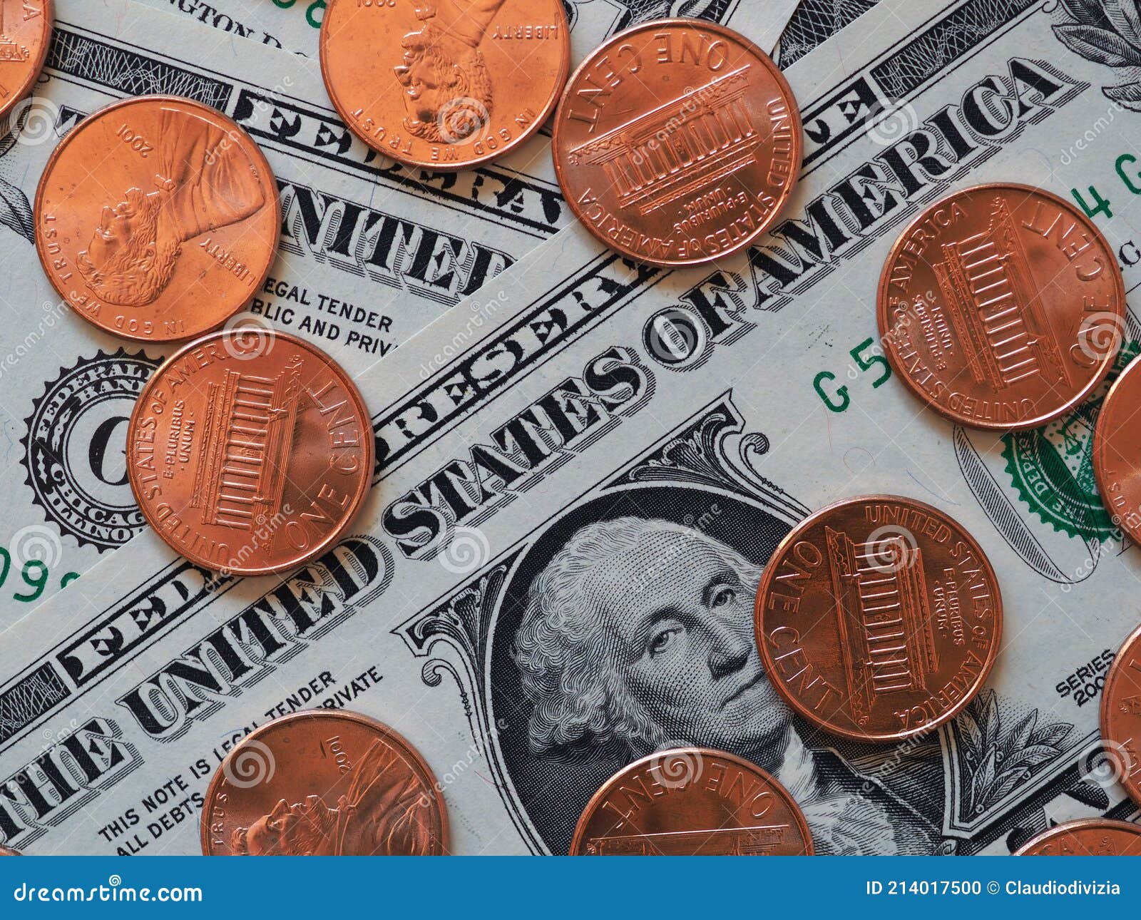 Dollar Notes and Coins, United States Stock Photo - Image of bank, earn ...