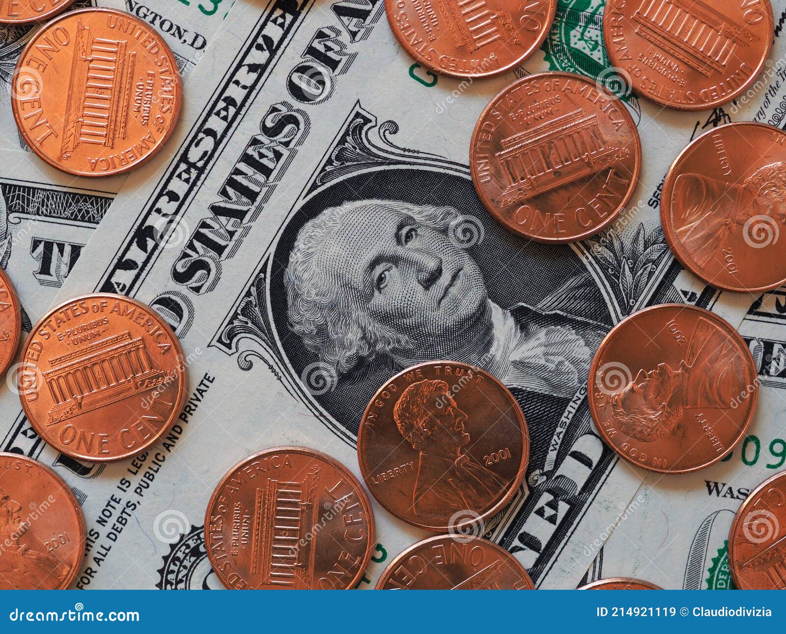 Dollar Notes and Coins, United States Stock Image - Image of bank, coin ...