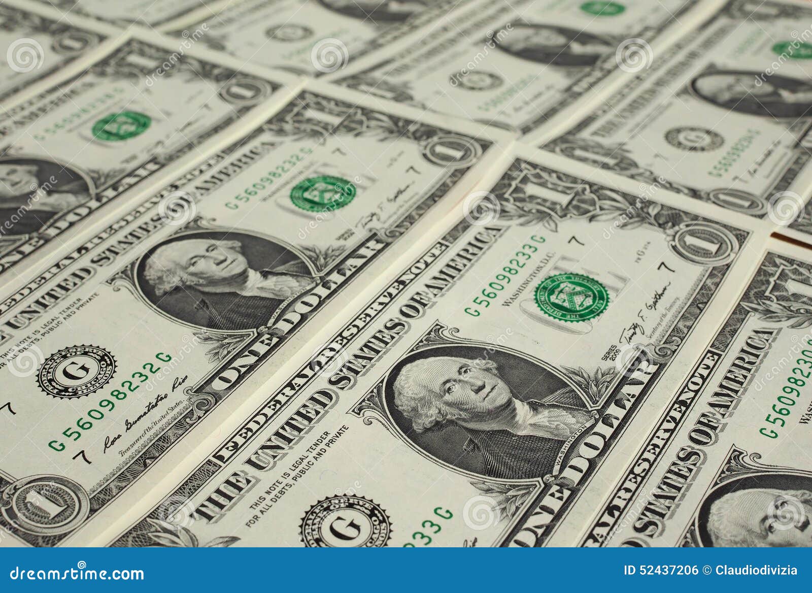 Dollar notes 1 Dollar stock photo. Image of america, dollar - 52437206