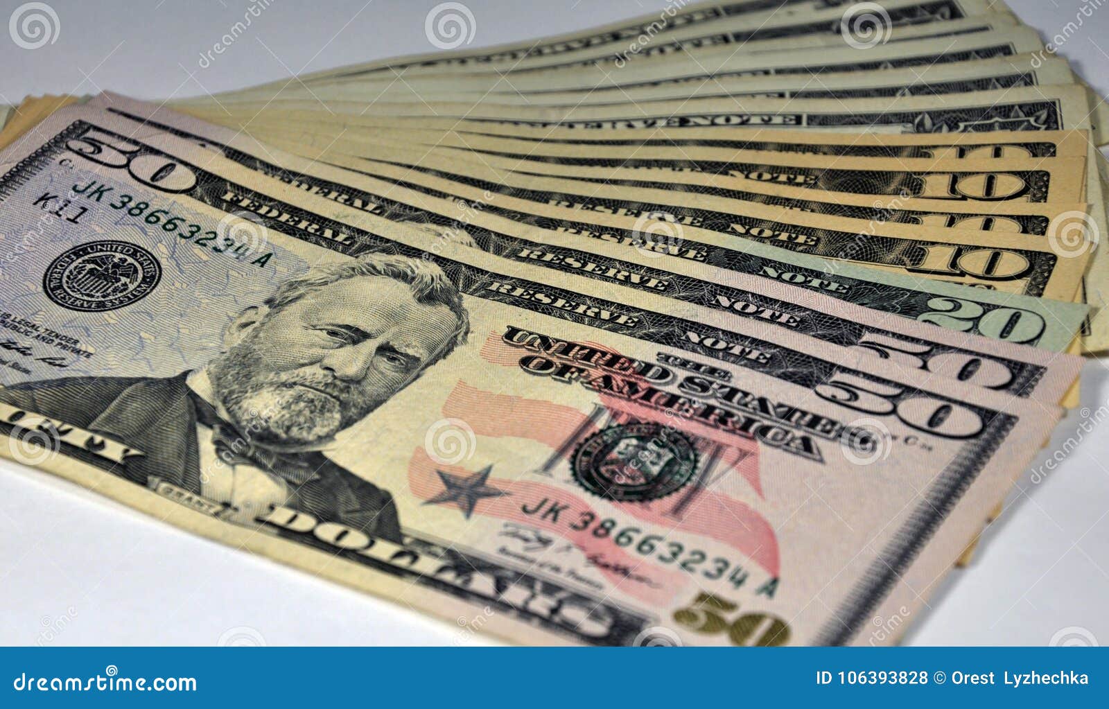 Dollar Notes on a Light Background Stock Photo - Image of fund ...