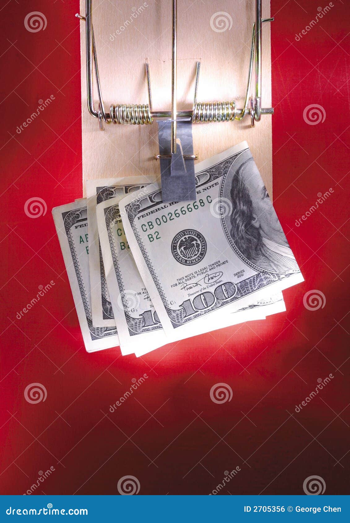 Dollar Notes in a Mouse Trap Stock Photo - Image of safety, finance ...