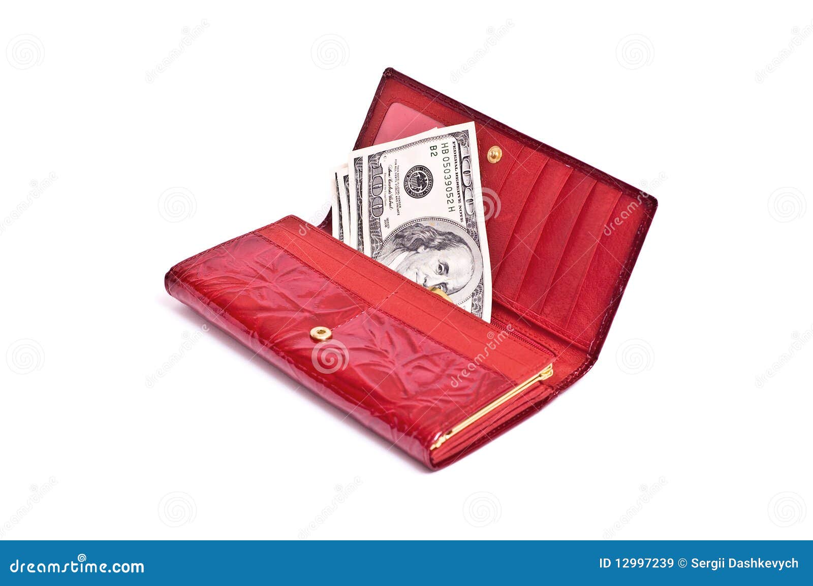 Dollar notes and wallet stock image. Image of market - 12997239