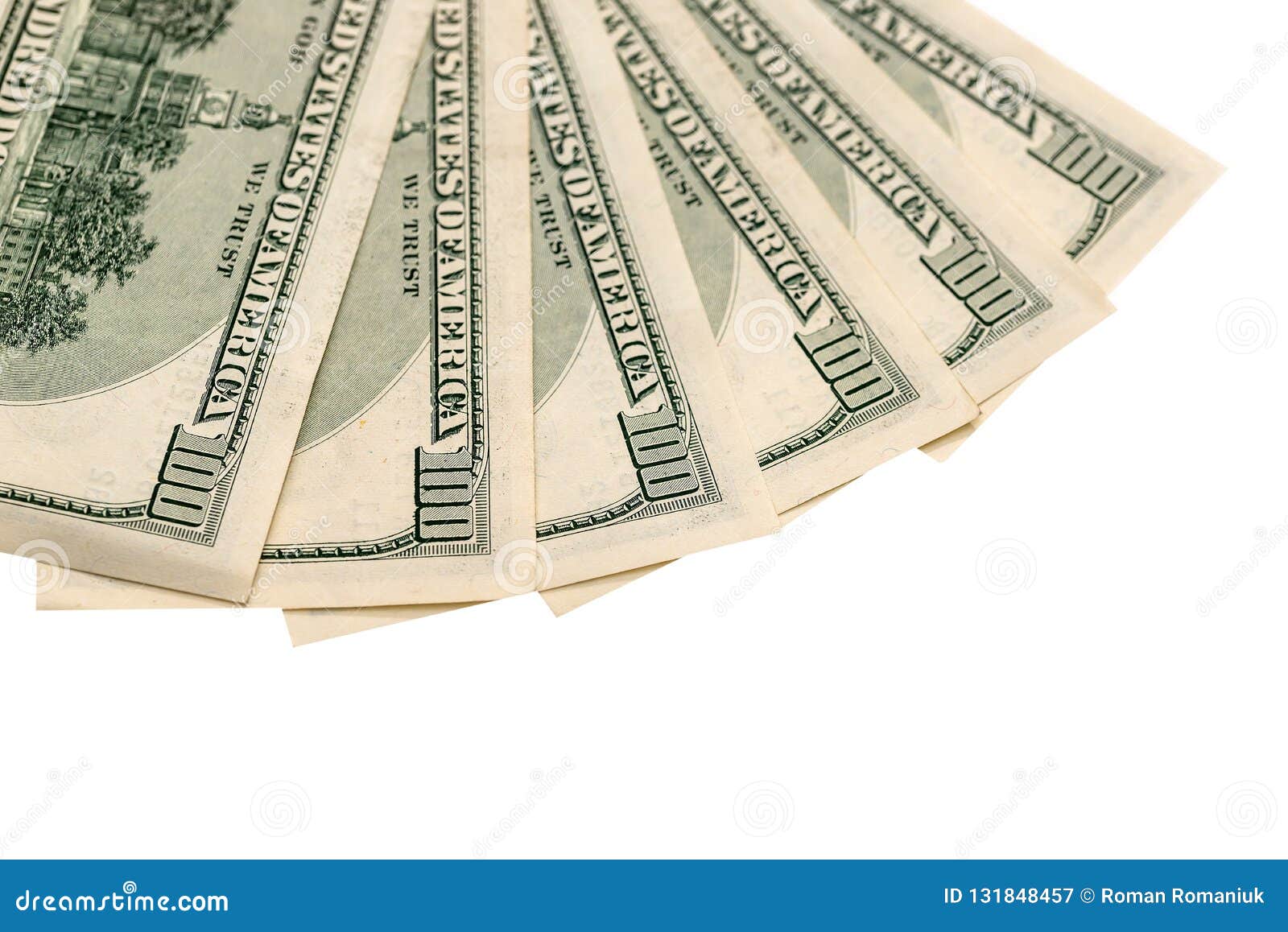 Dollar Notes on a White Background Stock Image - Image of banknote ...