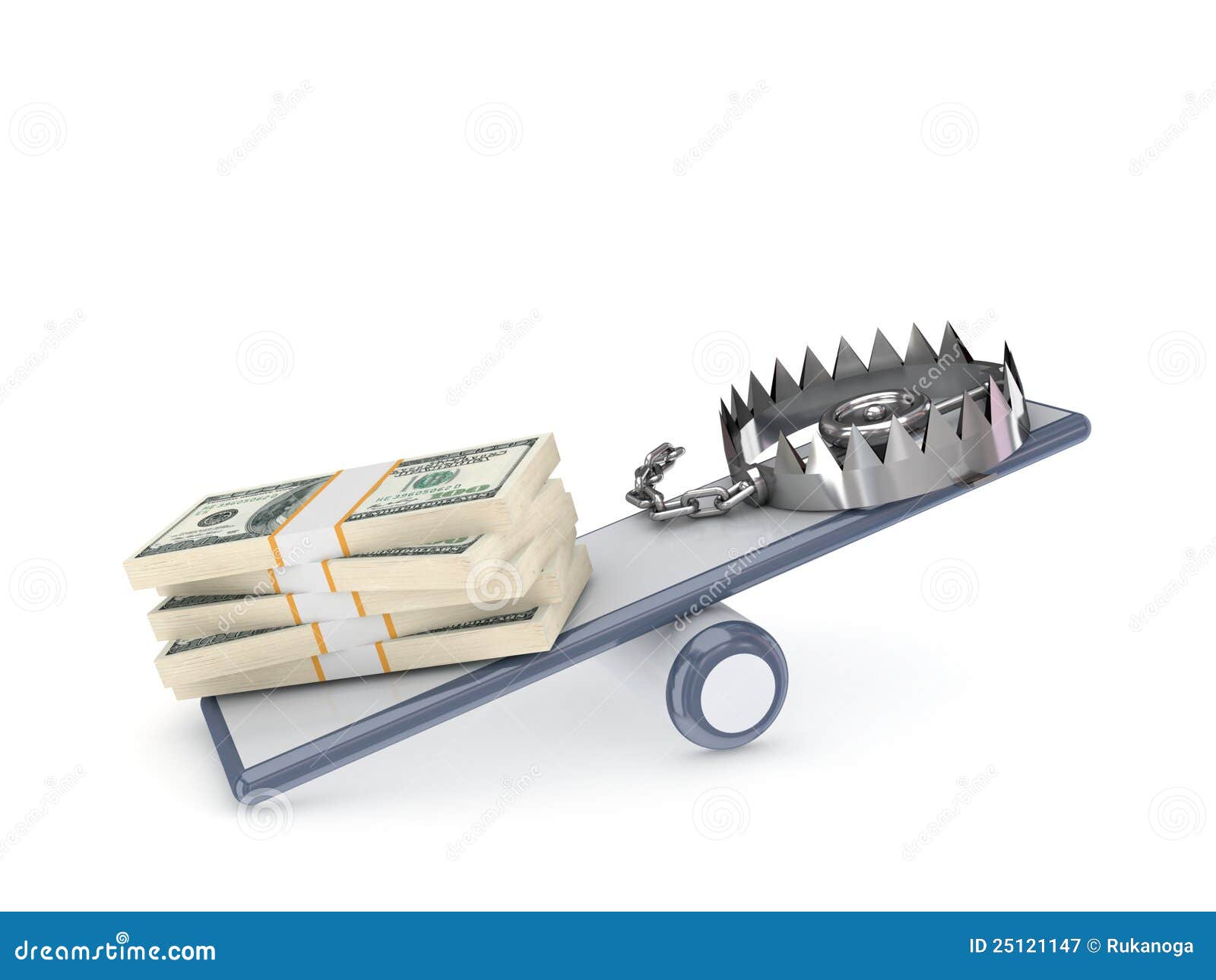 Man In Dollar Trap Stock Image | CartoonDealer.com #96558817