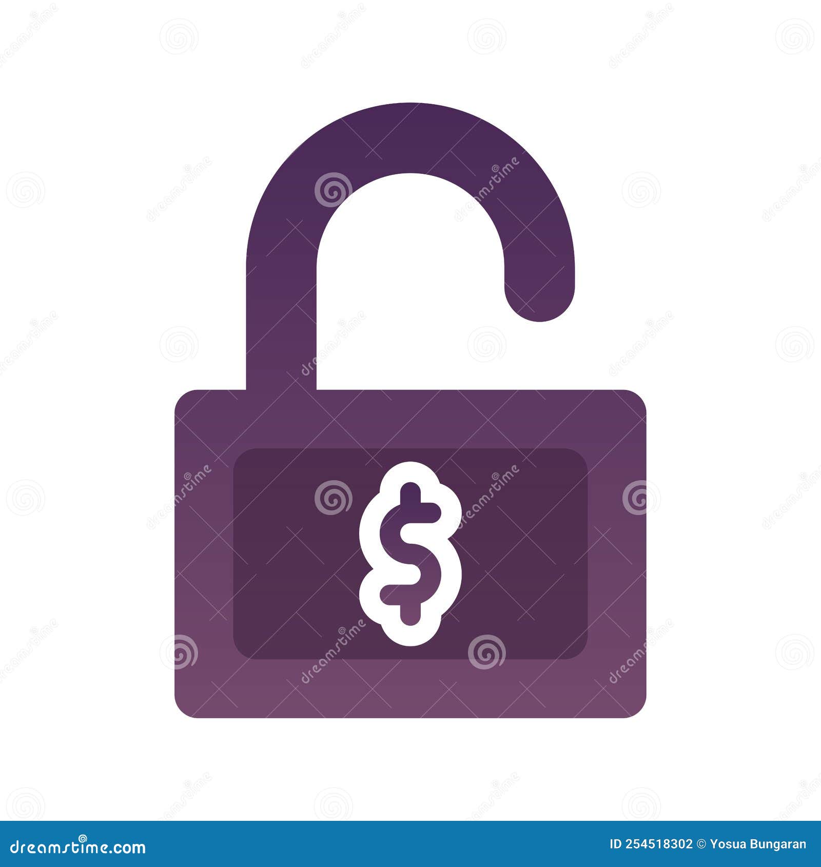 Dollar Padlock Logo Gradient Design Template Icon Element Stock Vector ...